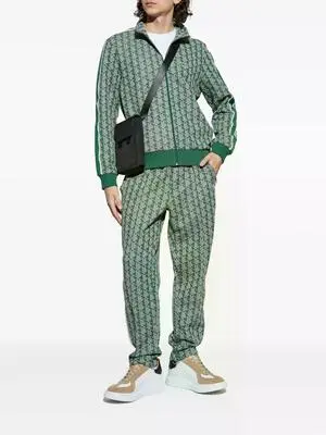 Lacoste Geometric-pattern Side-stripe Trousers