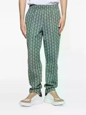 Lacoste Geometric-pattern Side-stripe Trousers