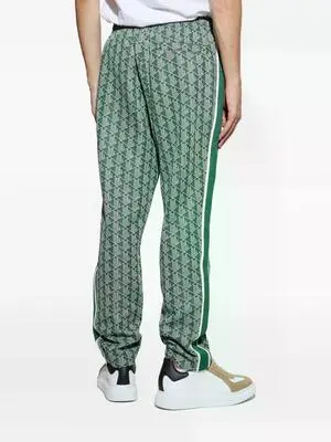 Lacoste Geometric-pattern Side-stripe Trousers