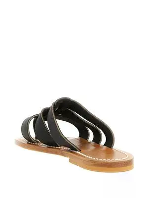 K.JACQUES Dolon Leather Three-strap Sandals