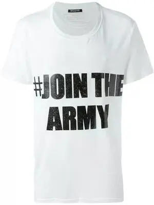Balmain Join The Army T-shirt - White