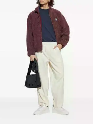 American Vintage Hoktown Teddy Zip-up Jacket - Red