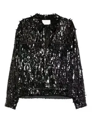 QUETSCHE Sequin-embellished Shirt Jacket