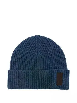Paul & Shark Ribbed-knit Beanie - Blue