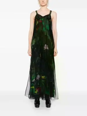 QUETSCHE Floral-print Layered Dress