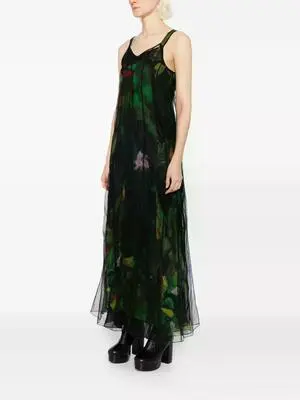 QUETSCHE Floral-print Layered Dress