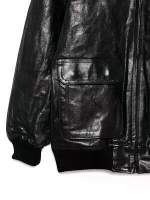 Auralee Leather Zip-up Jacket