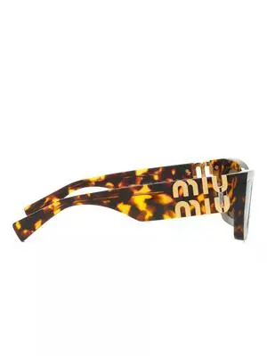 Miu Miu Angular Tortoiseshell Cat Eye Sunglasses