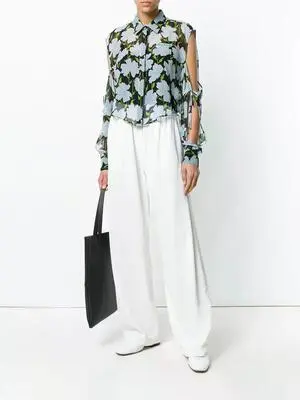 Off-White Floral Silk Shirt