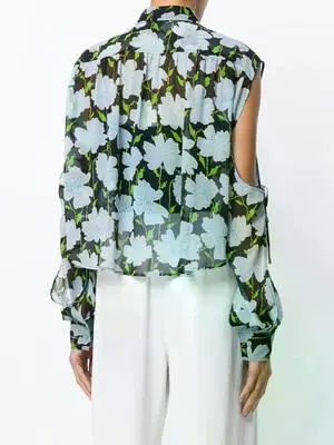 Off-White Floral Silk Shirt