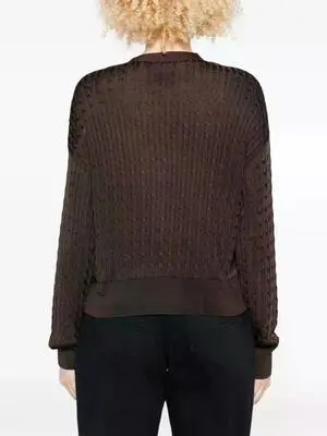 Loewe Cable-knit Button Cardigan - Brown