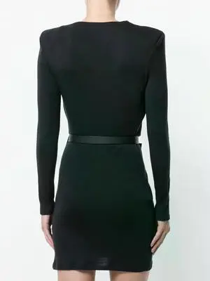 Balmain V-neck Crossover Dress