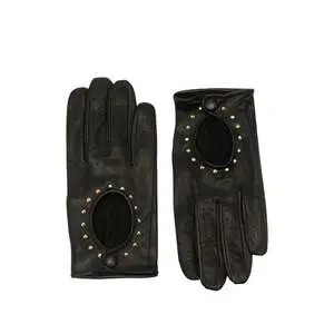 ERNEST W. BAKER Leather Gloves - Black