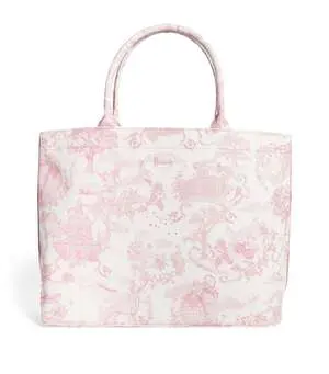Harrods Toile Print Tote Bag - Pink