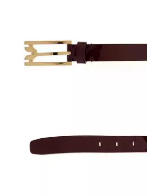 Victoria Beckham Patent Leather Buckle Belt - Red