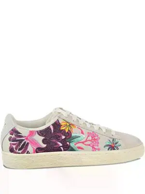 PUMA Embroidered Suede Sneakers - Grey