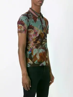 Valentino Garavani Tropical Print Polo Shirt