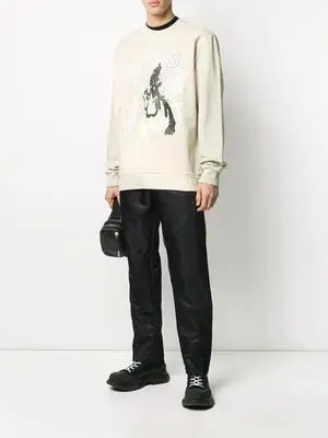 1017 Alyx 9sm Abstract-print Perforated Sweatshirt