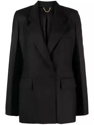 Victoria Beckham Double-breasted Virgin Wool-cotton Blazer