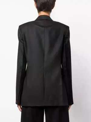 Victoria Beckham Double-breasted Virgin Wool-cotton Blazer