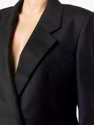 Victoria Beckham Double-breasted Virgin Wool-cotton Blazer