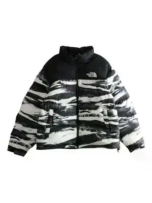 The North Face Wave-print Puffer Jacket