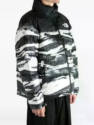 The North Face Wave-print Puffer Jacket