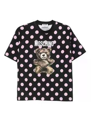 Moschino Teddy-print T-shirt - Black