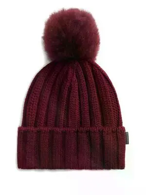 Woolrich Ribbed Pom-pom Beanie - Red