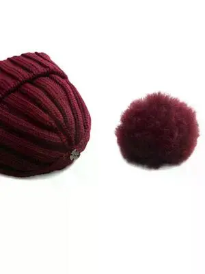 Woolrich Ribbed Pom-pom Beanie - Red