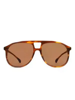 SPORTY & RICH Tortoiseshell Frame Sunglasses - Brown