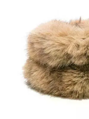 BY MALENE BIRGER Elbie Faux-fur Wrist Cuffs - Brown