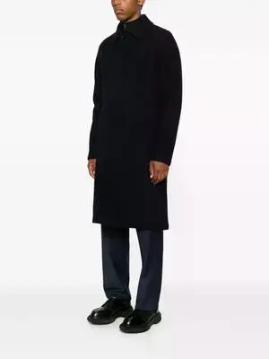 Harris Wharf London Raglan-sleeve Buttoned Coat - Blue