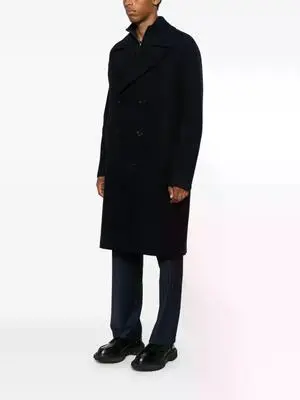 Harris Wharf London Double-breasted Wool Coat - Blue