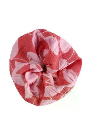 ELISE Heart-print Scrunchie - Red