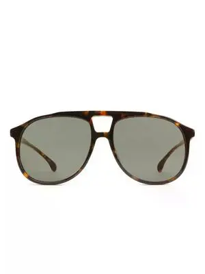 SPORTY & RICH Tortoiseshell Frame Sunglasses - Brown