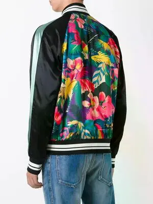 Valentino Garavani Tropical Print Bomber Jacket - Black