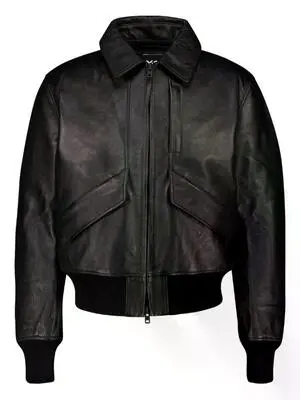Y3 Zipped-front Leather Jacket