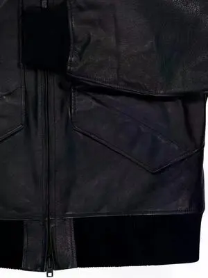 Y3 Zipped-front Leather Jacket