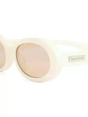 SPORTY & RICH Oval-frame Sunglasses - Neutrals