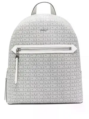 Dkny Logo-plaque Backpack - Grey