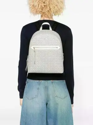 Dkny Logo-plaque Backpack - Grey