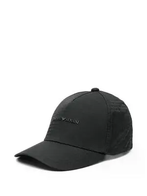 Emporio Armani Logo-plaque Baseball Cap - Black