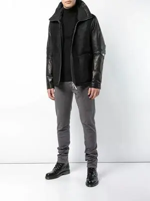 ISAAC SELLAM EXPERIENCE Down Lined Leather Jacket