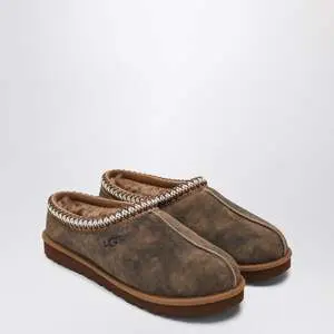 UGG Suede Slippers With Sheepskin Lining