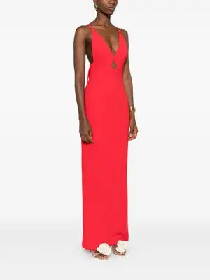 Solace London Milly Midi Dress - Red