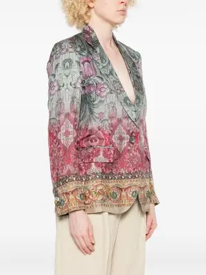 PIERRE-LOUIS MASCIA Silk Single-breasted Jacket - Multicolour