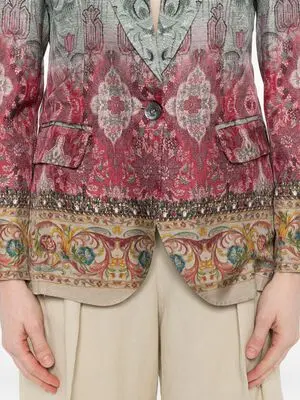 PIERRE-LOUIS MASCIA Silk Single-breasted Jacket - Multicolour
