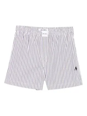 Attico Striped Cotton Shorts - Multicolour