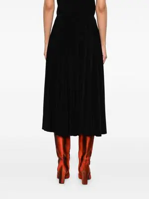 Norma Kamali Pleated Midi Skirt